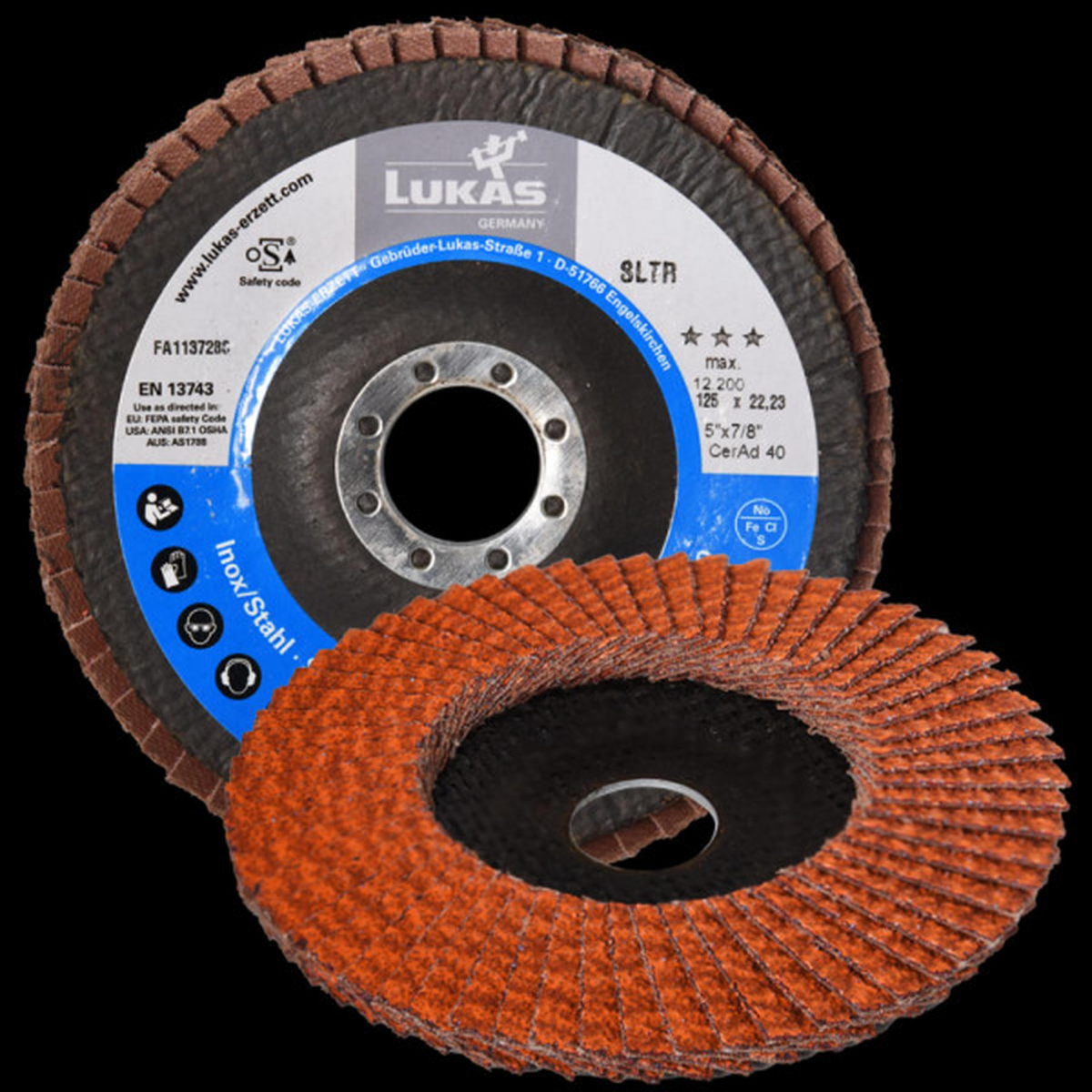 LUKAS SLTR 115 Ceramic AD - Discos Lamelares para Inox - 473A150401466 ...